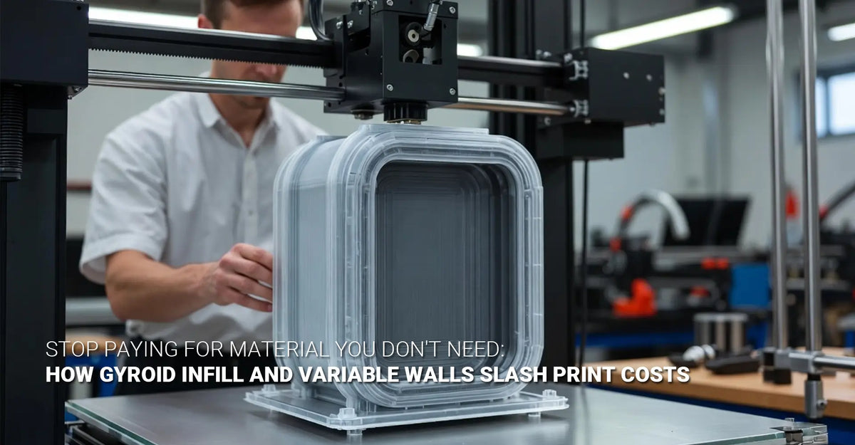 Cut 3D Printing Costs 40% with Gyroid Infill & Variable Walls